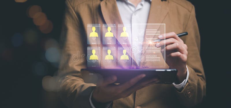 Businessman Showing Virtual Icons, Assessment Checkboxes ,data Analysis ...