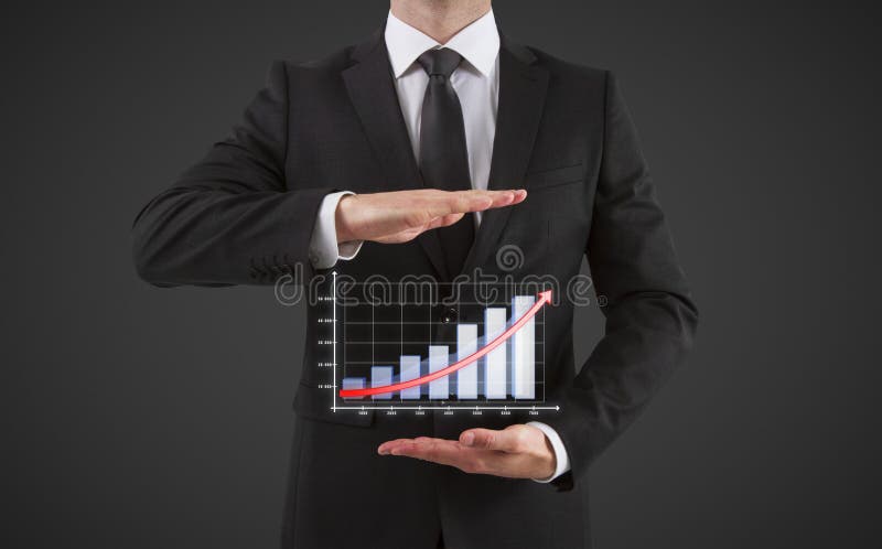 Businessman Working on Digital Chart, Business Strategy Concept Stock ...