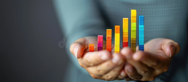 Businessman Shows an Increase in Financial Bar Chart Stock Photo ...