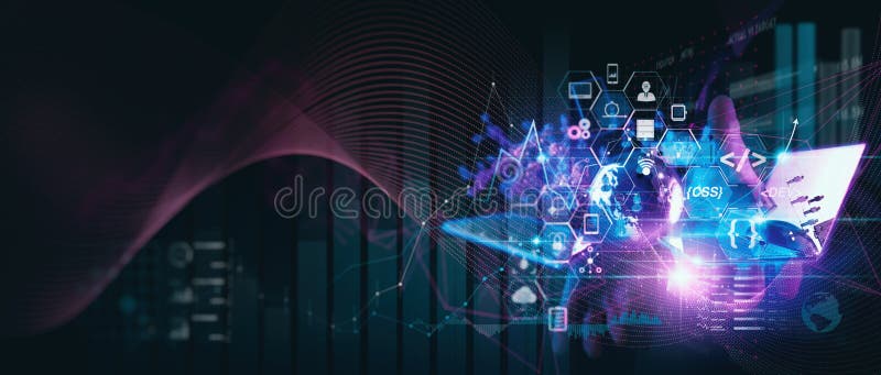 Businessman Shows Modern Technology Stock Image - Image of digital ...
