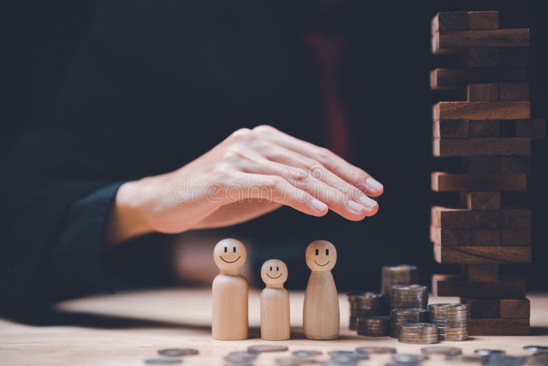 Businessman Shows Protection and Management of Financial Risks,Business ... Businessman Shows Protection and Management of Financial Risks,Business ...