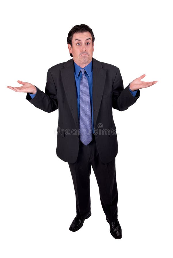 Business Man Shrug stock image. Image of business, young - 268523