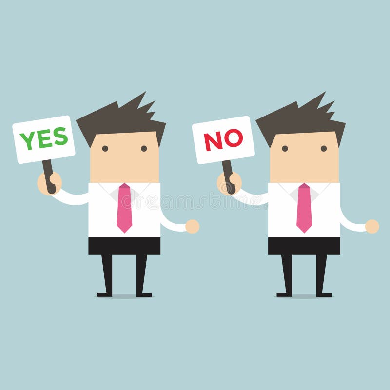 Yes No Cartoon Character Stock Illustrations – 243 Yes No Cartoon ...