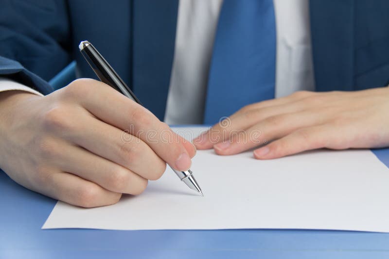 Businessman Signing Documents Stock Photo - Image of official ...
