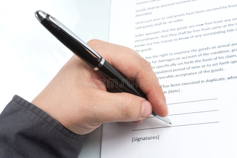 Businessman Signs a Contract Stock Photo - Image of drawing, sign: 38932930