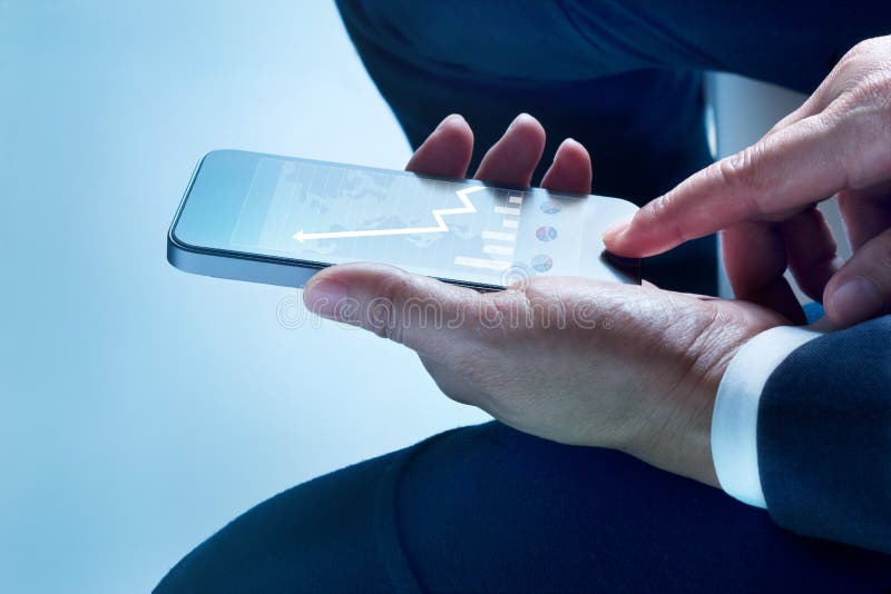 Graph Statistics Higher Past Idea, Light Bulb Symbol Concept Stock ...