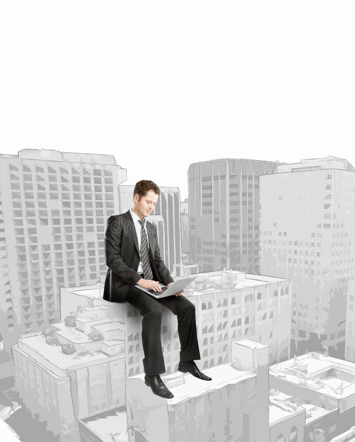 Architect and new project stock photo. Image of draft - 32225526