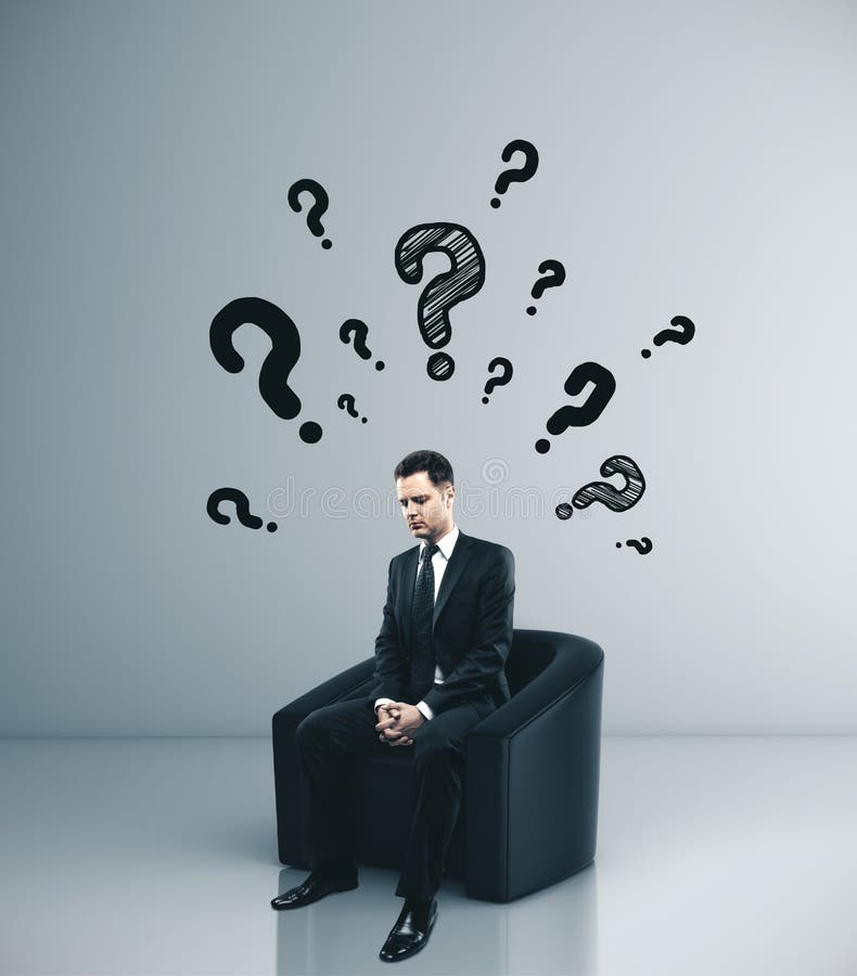 Businessman Sitting in Chair Stock Photo - Image of male, elegance ...