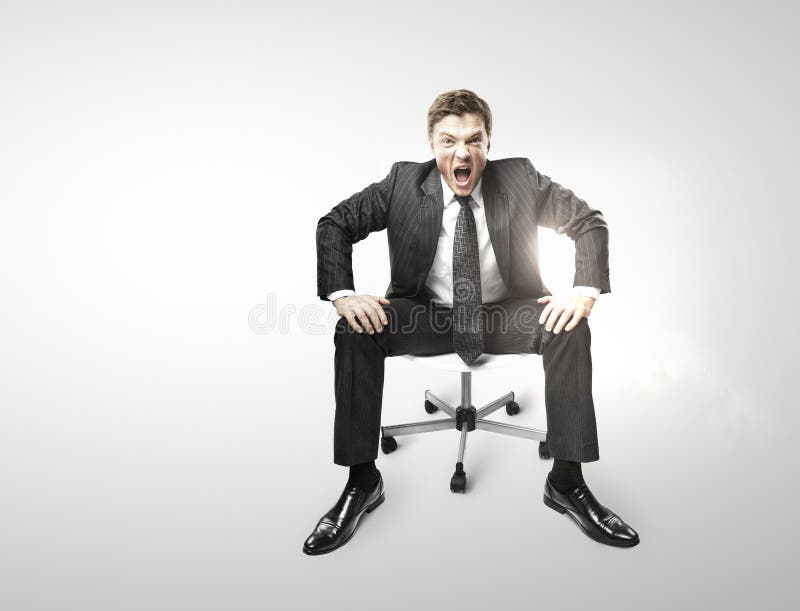 Man Sitting Office Chair Screaming Stock Photos - Free & Royalty-Free ...