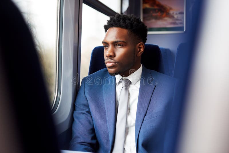 Man Looking Out Train Window Thinking Stock Photos - Free & Royalty ...