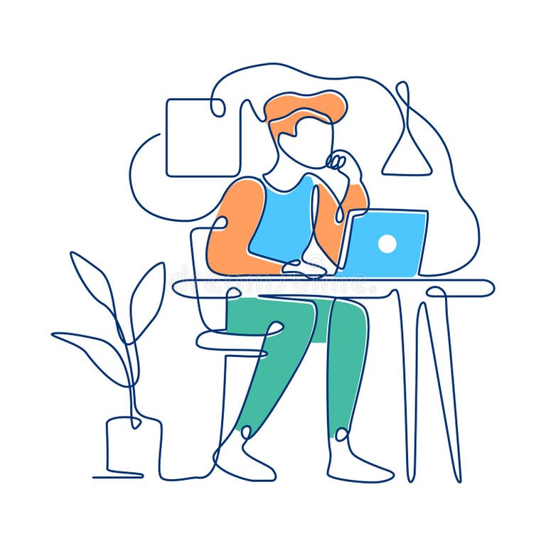 Laptop Line Art Stock Illustrations – 45,125 Laptop Line Art Stock ...