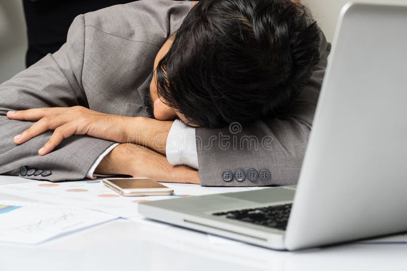 Businessman Sleeping in Work Time Stock Photo - Image of business ...