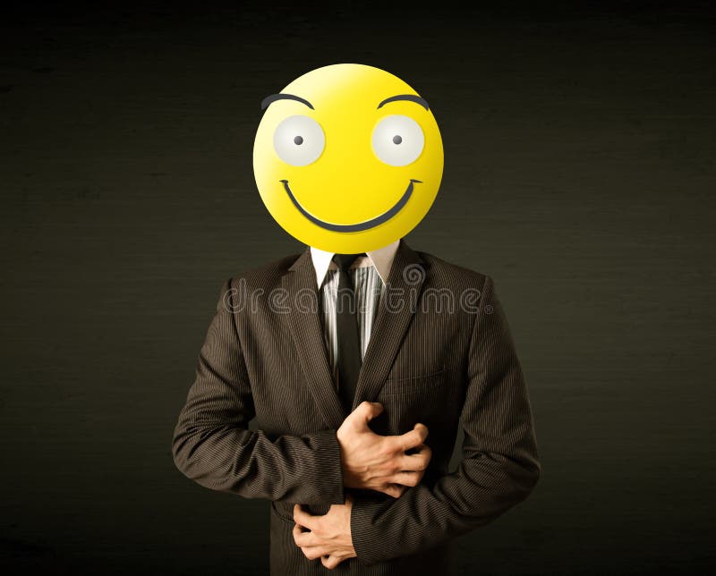 Businessman with Smiley Face Stock Image - Image of hand, casual: 51955011