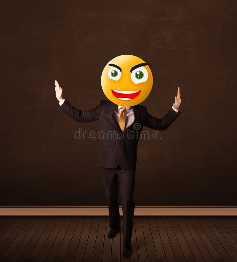 Businessman with Smiley Face Stock Photo - Image of business, grunge ...