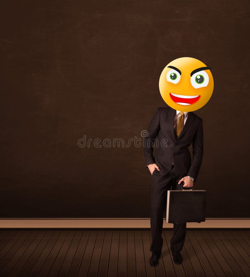 Businessman Smiley Emoticon Stock Photo - Image of professional, icon ...