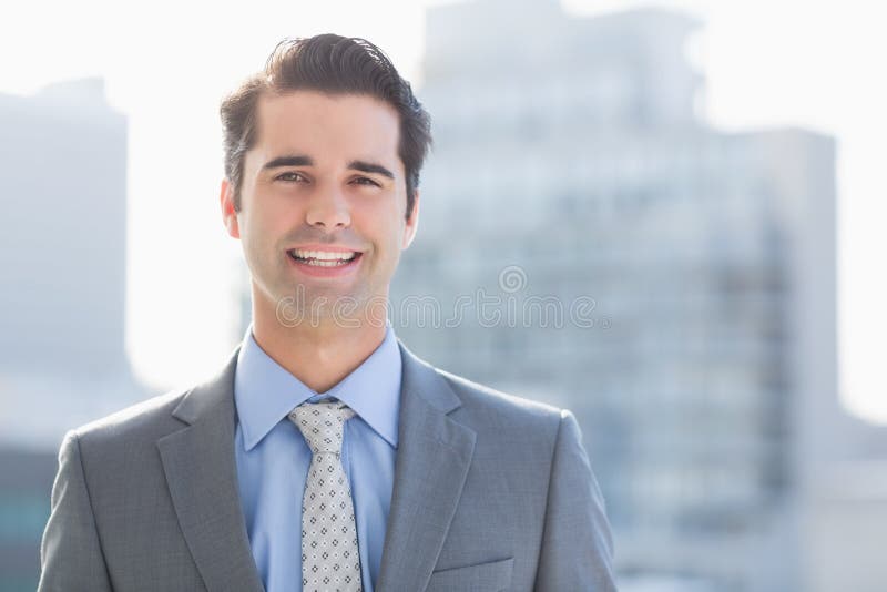Businessman Smiling at Camera Stock Image - Image of person ...
