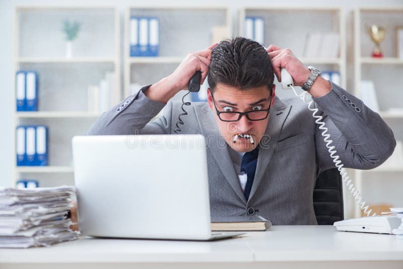 The Businessman Smoking in Office at Work Stock Photo - Image of person ...