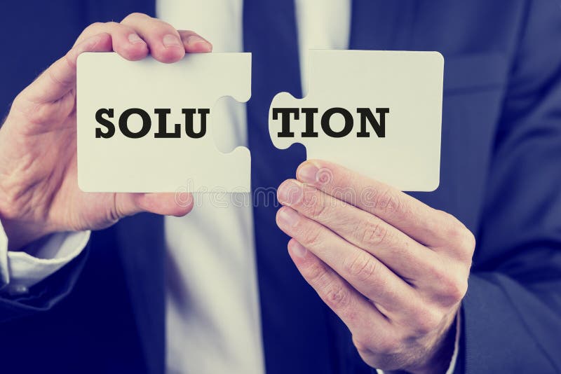 The Word Solution in a Dictionary Stock Image - Image of boss ...