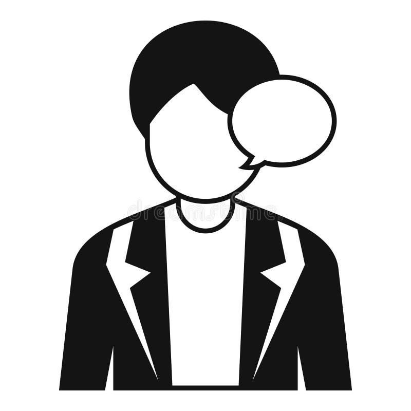 Businessman Speaking with Speech Bubble, Delivering a Business ... Businessman Speaking with Speech Bubble, Delivering a Business ...