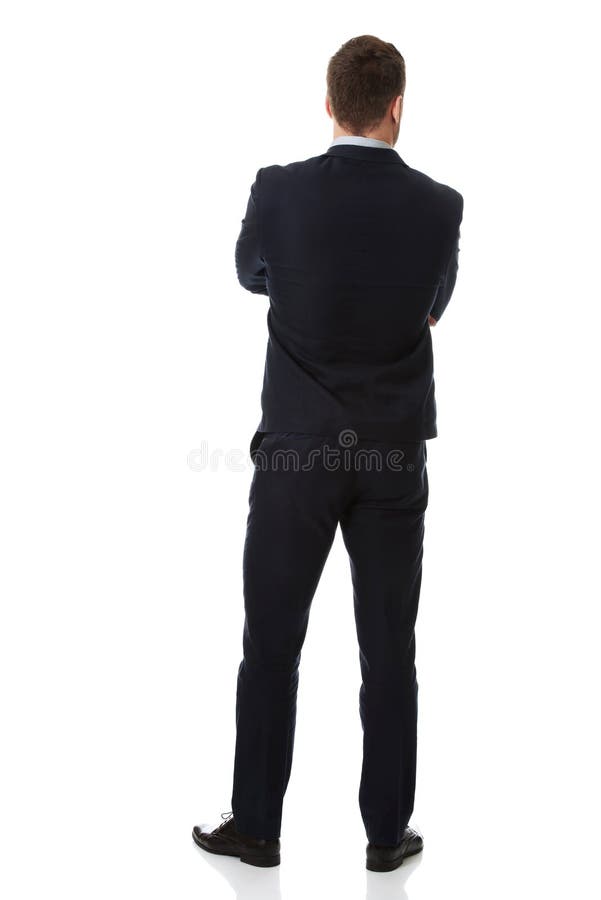 Businessman back view stock image. Image of wait, rear - 30243641