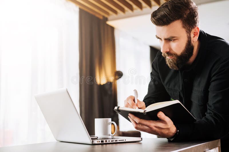 Man E-learning Watching Tutorials Online Stock Image - Image of ...