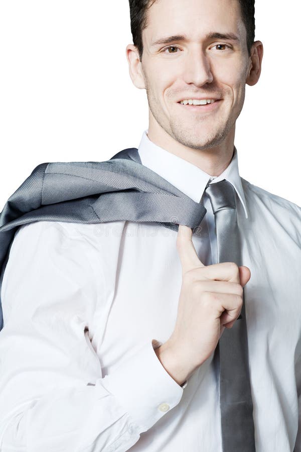 Businessman Standing in Confident Pose. Isolated Stock Photo - Image of ...