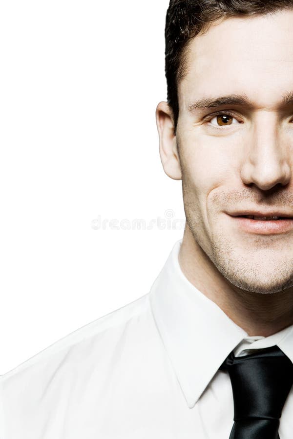 Businessman Standing in Confident Pose. Isolated Stock Photo - Image of ...