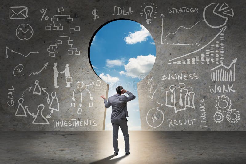 The Businessman Standing in Front of Keyhole Stock Image - Image of ... The Businessman Standing in Front of Keyhole Stock Image - Image of ...