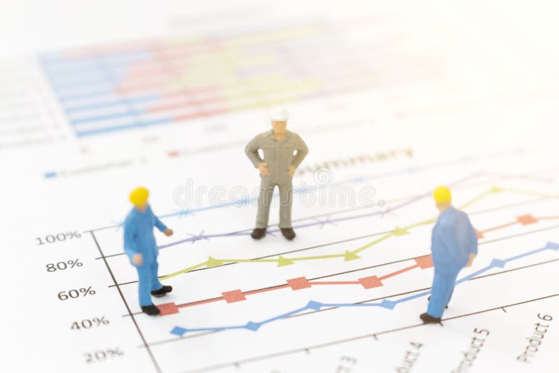 Businessman Standing on a Graph Chart Stock Image - Image of work ...