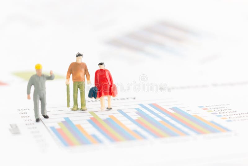 Businessman Standing on a Graph Chart Stock Photo - Image of accounting ...