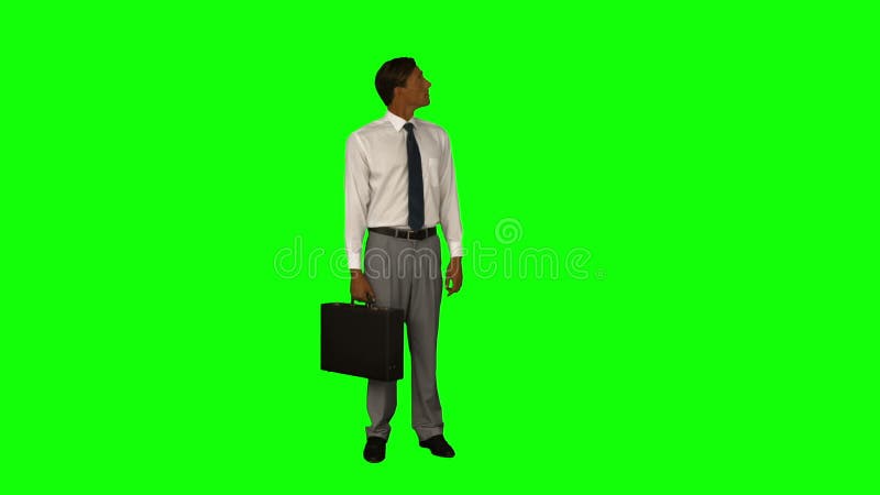 Businessman Standing with His Briefcase Stock Video - Video of ...