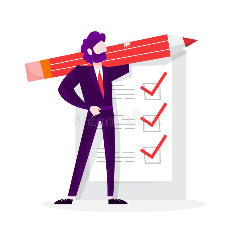 Cartoon Man Long Task List Stock Illustrations – 87 Cartoon Man Long ...