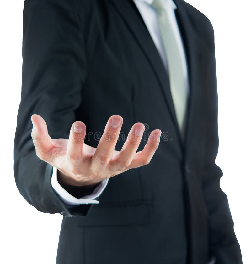 179 Businessman Standing Posture Show Hand Isolated Stock Photos - Free ...