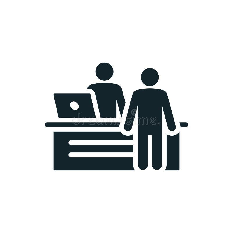Reception Desk Silhouette Stock Illustrations – 566 Reception Desk ...