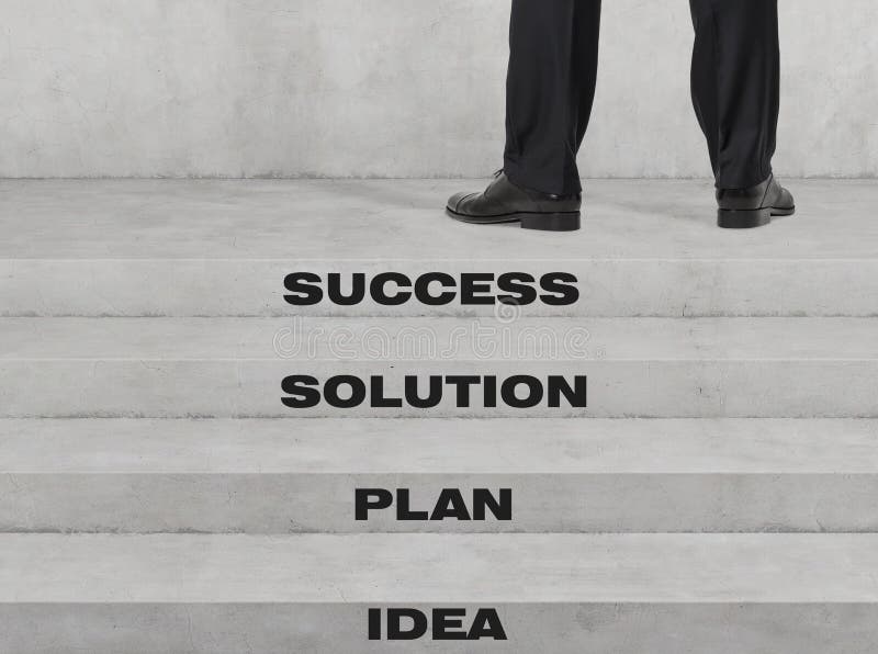 Businessman Standing on Stairs Stock Image - Image of outdoor, effort ...