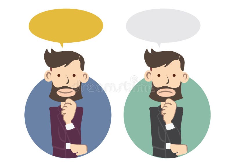 Businessman Standing and Thinking Stock Vector - Illustration of answer ... Businessman Standing and Thinking Stock Vector - Illustration of answer ...