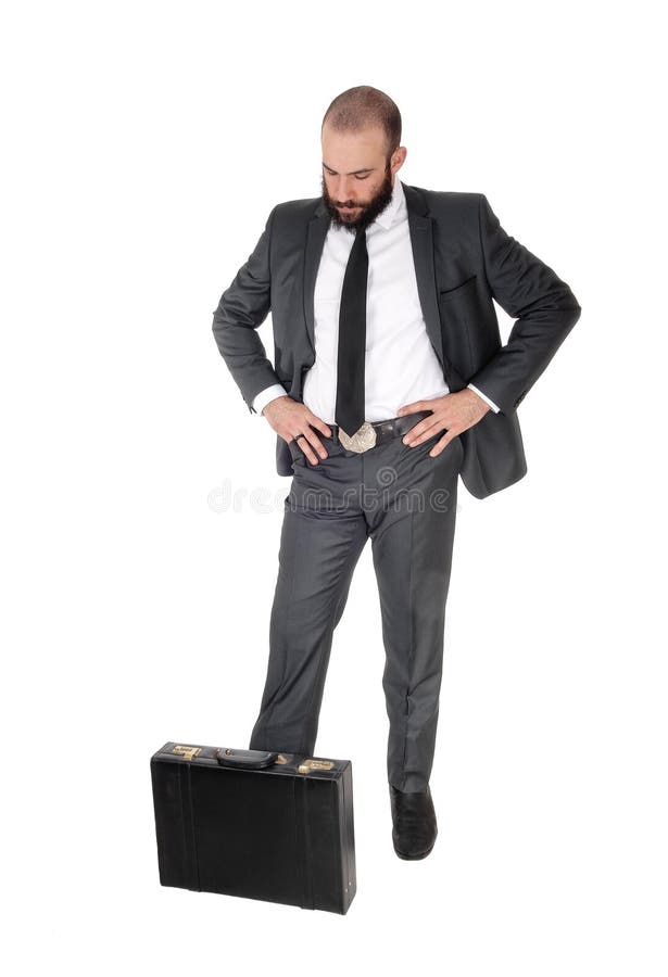 Businessman Standing Thinking Looking Down Stock Image - Image of ... Businessman Standing Thinking Looking Down Stock Image - Image of ...