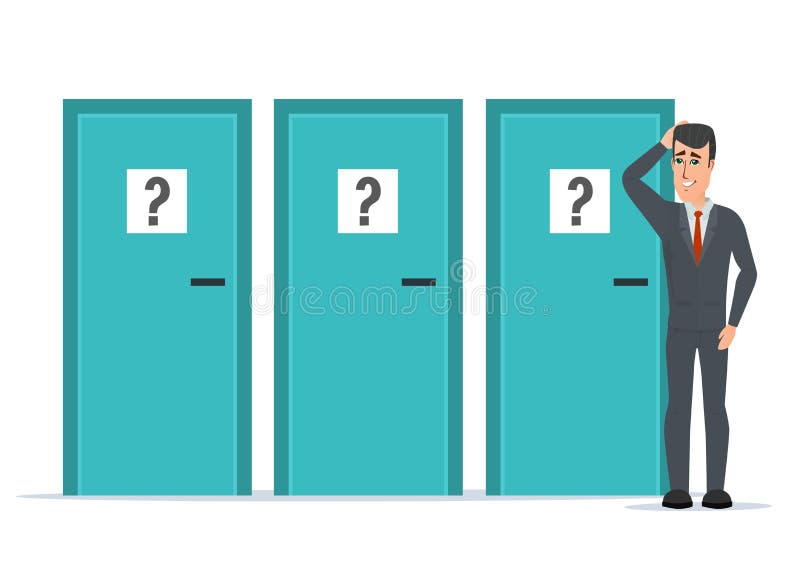 Three Doors Question Marks Stock Illustrations – 12 Three Doors ...
