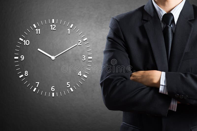 Businessman Standing and Times Stock Image - Image of accuracy, check ...