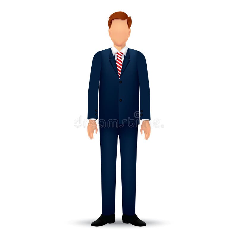 Businessman Standing. Vector Illustration Decorative Background Design ...