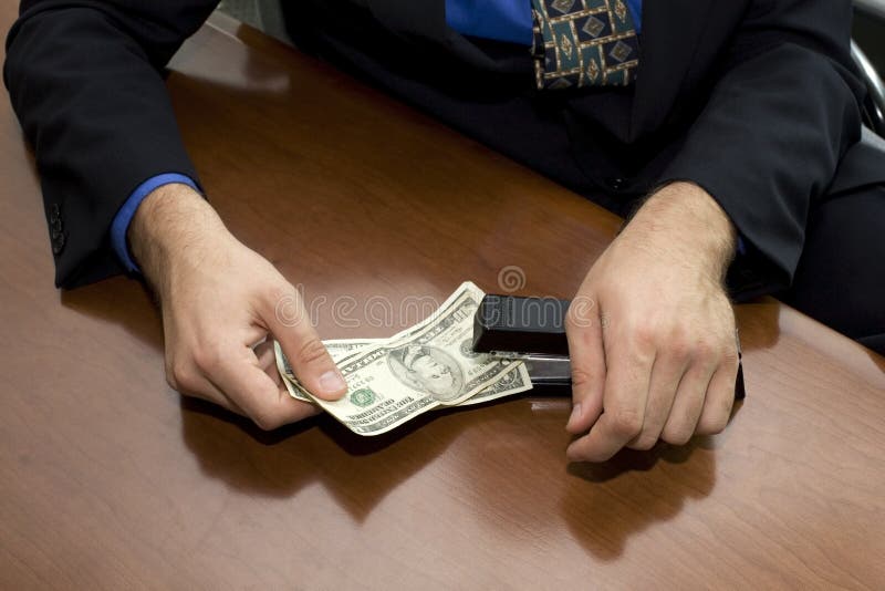 Businessman stapling stock image. Image of money, twenties - 3603343