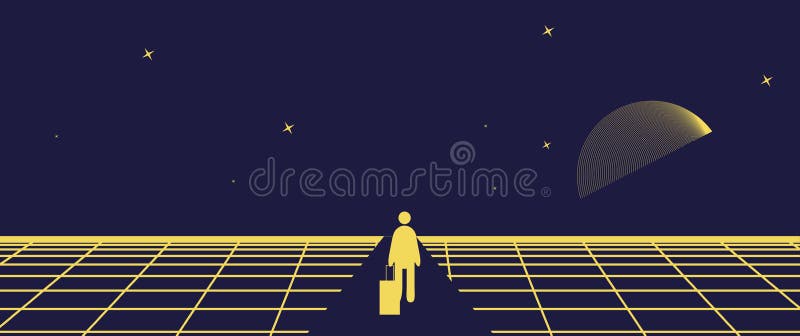 Businessman Start and Steps into Future Door. Moving Forward To New ...