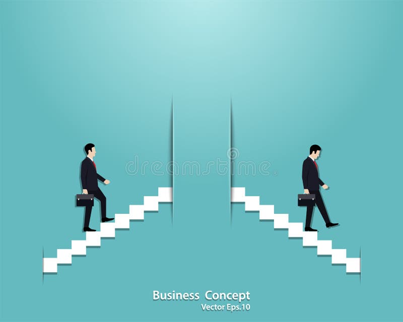 Businessman Startup and Businessman Fail in Business Concept Stock ...