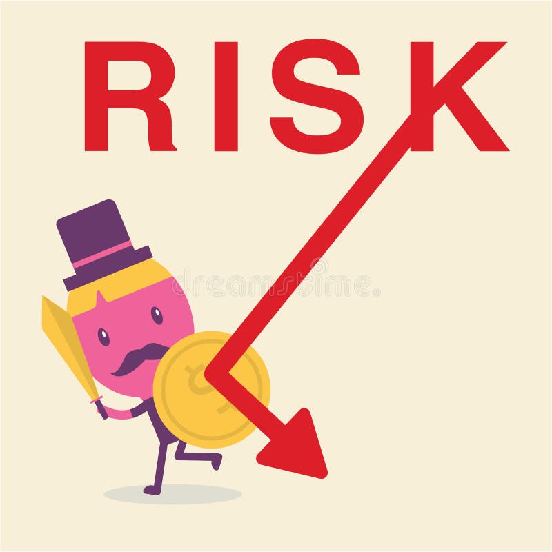 Businessman stop to risk stock illustration. Illustration of success ...