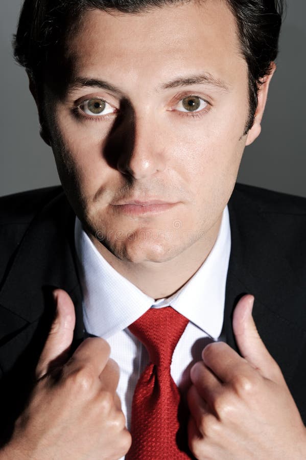 Businessman with Straight Face Stock Photo - Image of pose, handsome ...