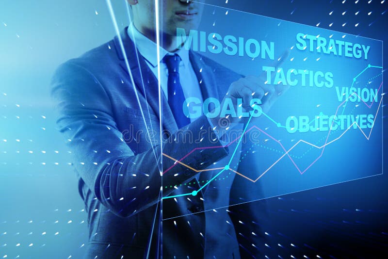 The Businessman in Strategic Planning Concept Stock Photo - Image of ...