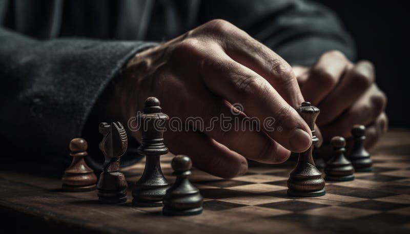 Businessman Strategizes Success on Chess Board Battlefield Generated by ... Businessman Strategizes Success on Chess Board Battlefield Generated by ...