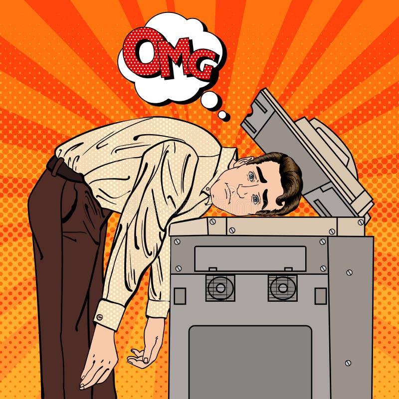 Office Job Stress Work Vector Illustration Stock Vector - Illustration ...