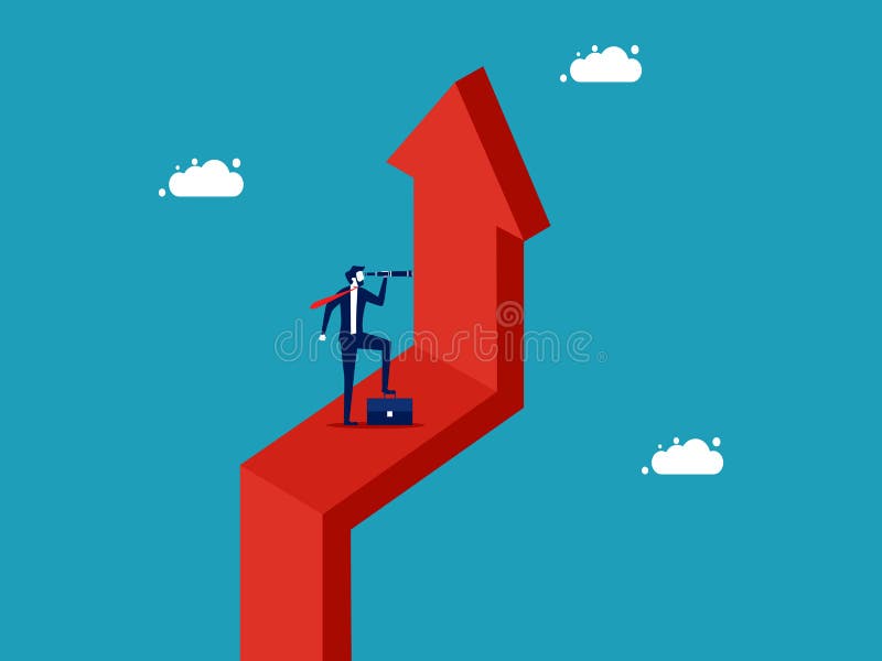 Businessman with a Strong Vision of Growth. Look Far on the Growing ...