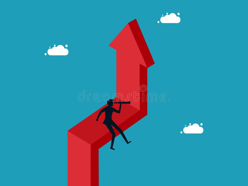 Businessman with a Strong Vision of Growth. Look Far on the Growing ...